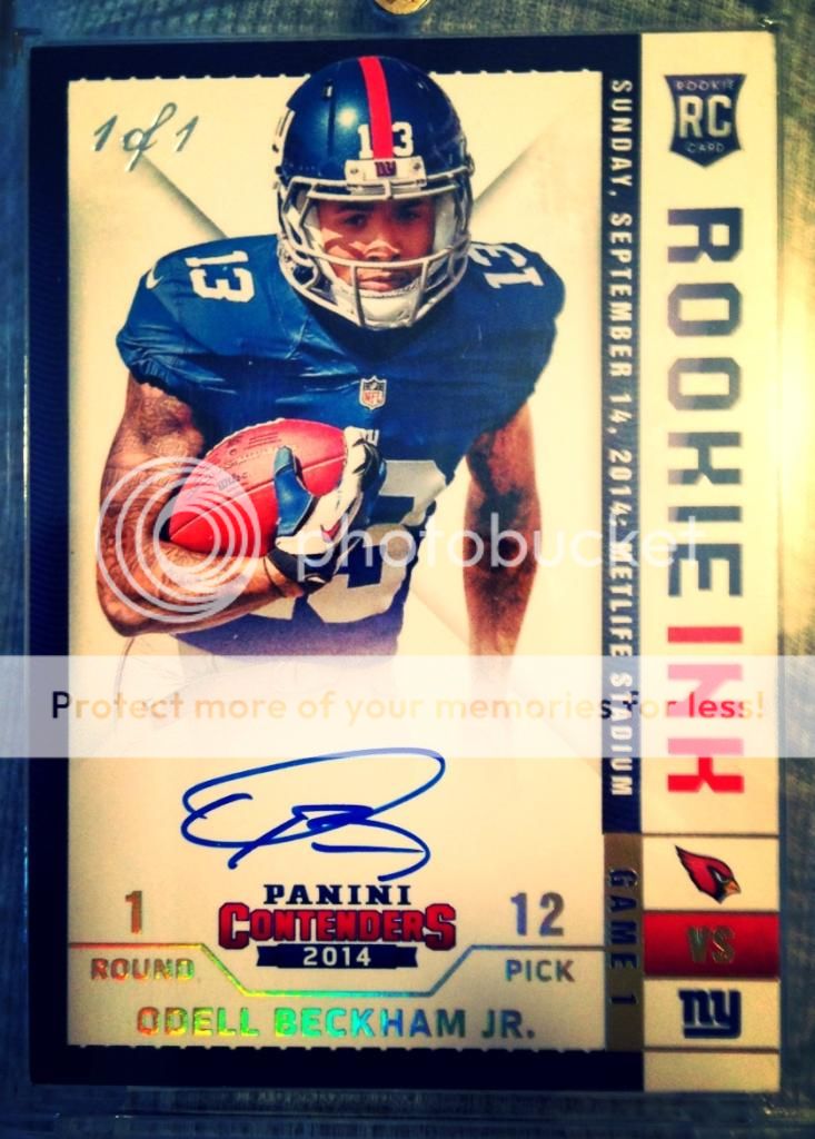 2014 Contenders Odell Beckham Jr Rookie Ink Auto 1/1 arrives. Go Giants ...